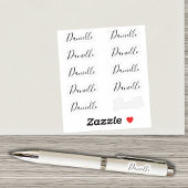 Set of 10 - Elegant Signature Script Name Danielle Sticker | Zazzle