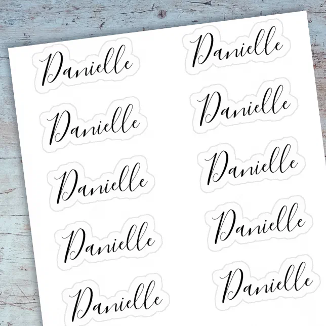 Set of 10 - Elegant Signature Script Name Danielle Sticker | Zazzle