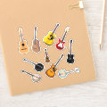 Set of 10 Guitar Stickers | Instrument Stickers | Zazzle