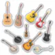 Set of 10 Guitar Stickers | Instrument Stickers | Zazzle