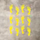 Set of 12 Yellow Footprints Floor Decals | Zazzle