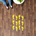 Set of 12 Yellow Footprints Floor Decals | Zazzle