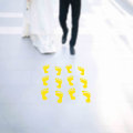 Set of 12 Yellow Footprints Floor Decals | Zazzle