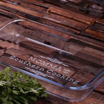Set of 2 Engraved Casserole Baking Dishes | Zazzle