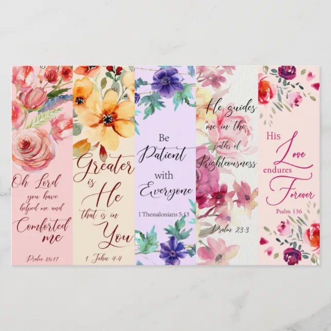 Set of 5 Christian theme bookmarks | Zazzle