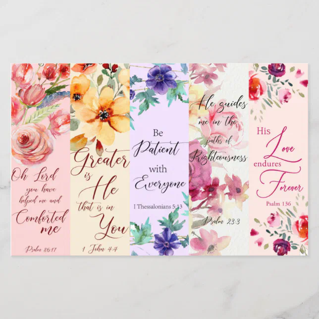 Set of 5 Christian theme bookmarks | Zazzle