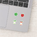 Set of Apple and Apple Core Stickers | Zazzle