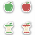 Set of Apple and Apple Core Stickers | Zazzle