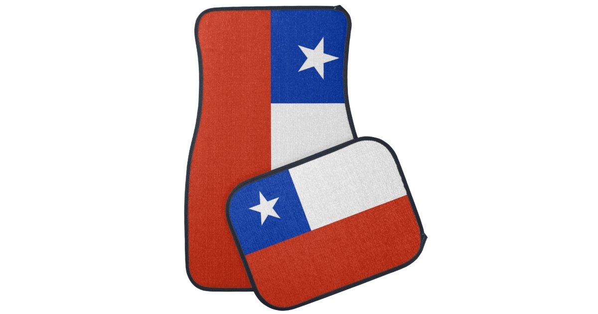 Set of car mats with Flag of Chile | Zazzle