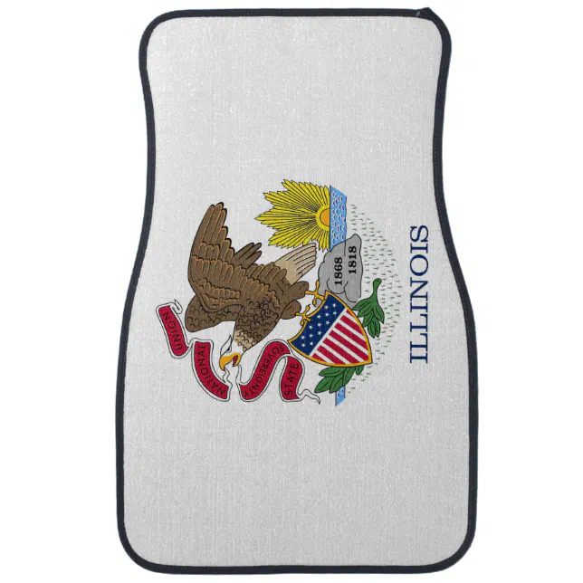 Set of car mats with Flag of Illinois, USA | Zazzle