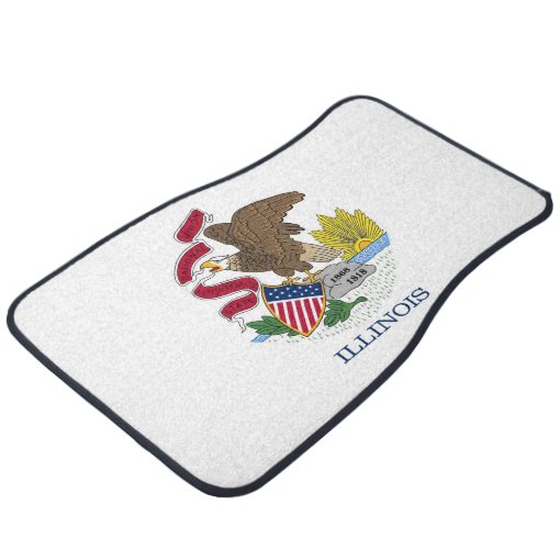 Set of car mats with Flag of Illinois, USA | Zazzle