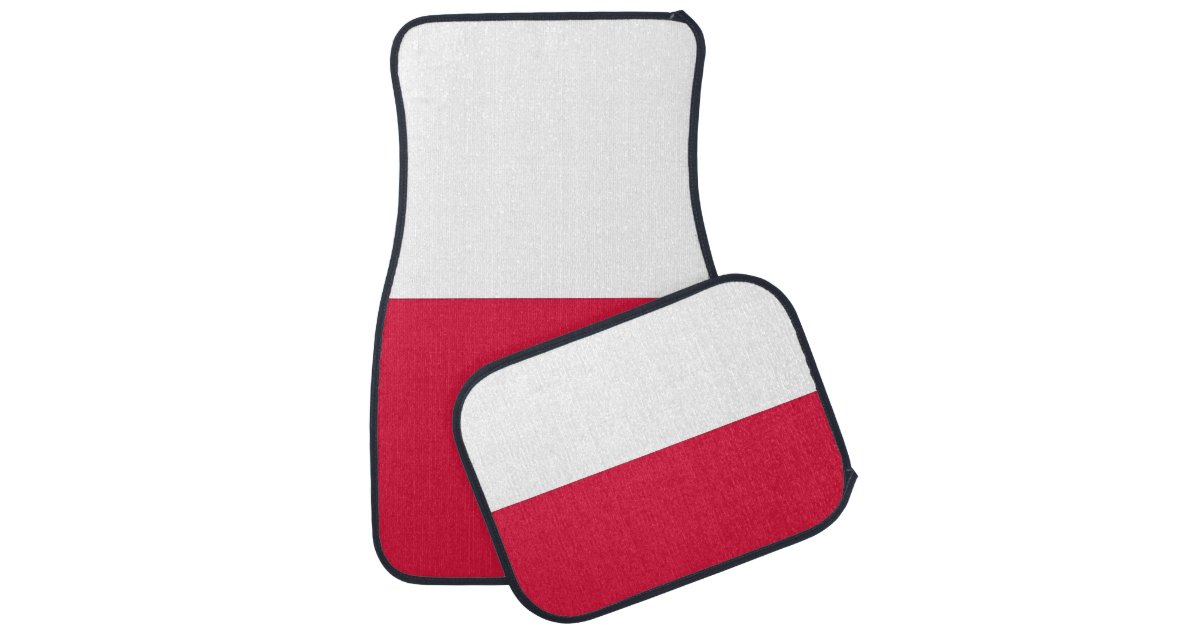 Set of car mats with Flag of Poland | Zazzle