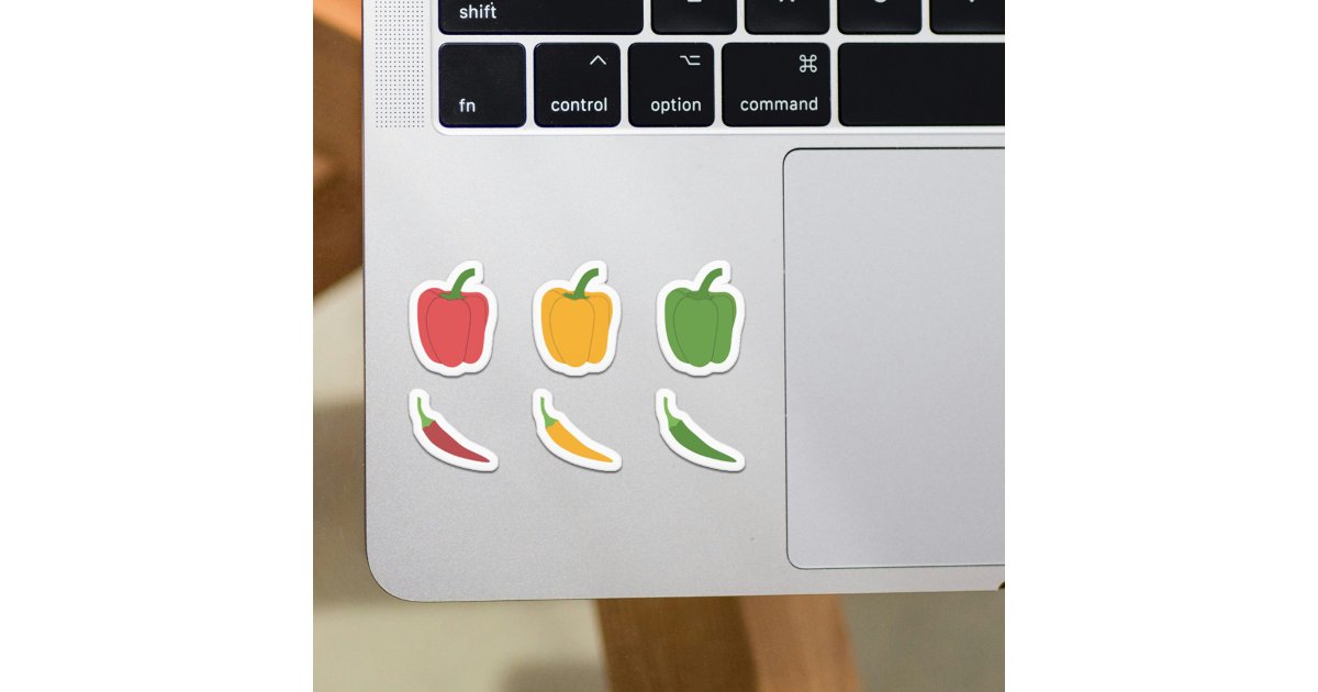 Set of Chili Peppers & Bell Peppers Stickers | Zazzle