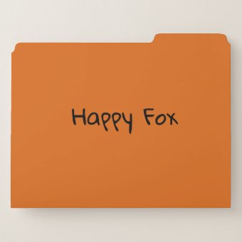 Set of File Folders Happy Fox design | Zazzle