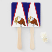 Set of hand fan with flag of American Samoa, USA | Zazzle