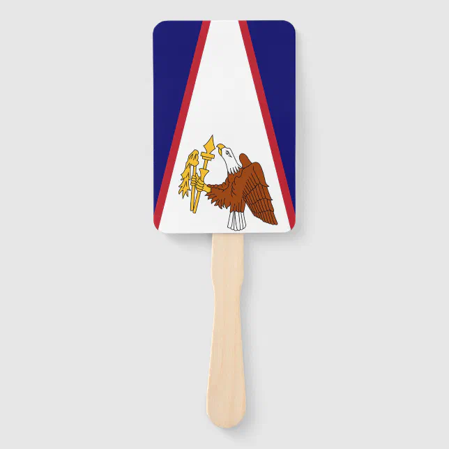 Set of hand fan with flag of American Samoa, USA | Zazzle