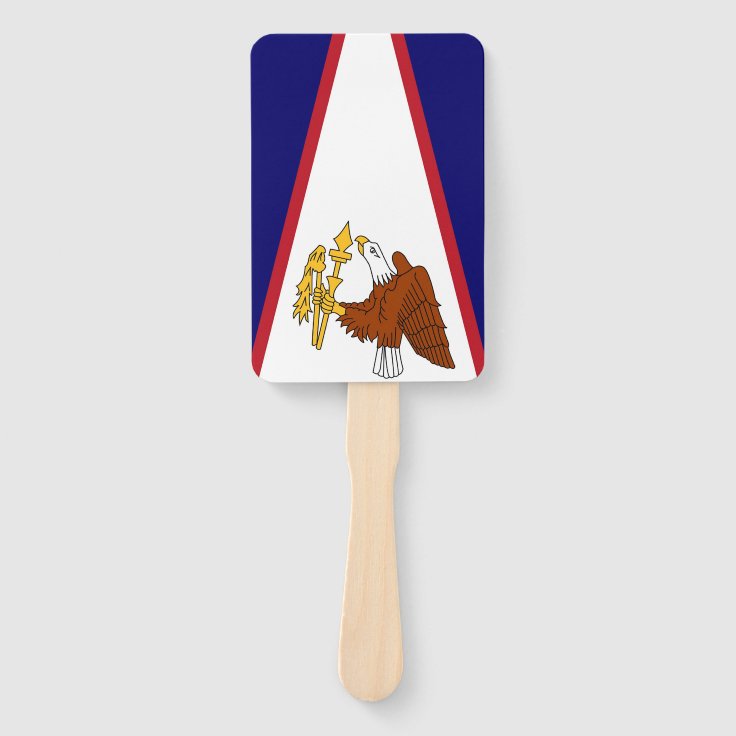 Set of hand fan with flag of American Samoa, USA | Zazzle