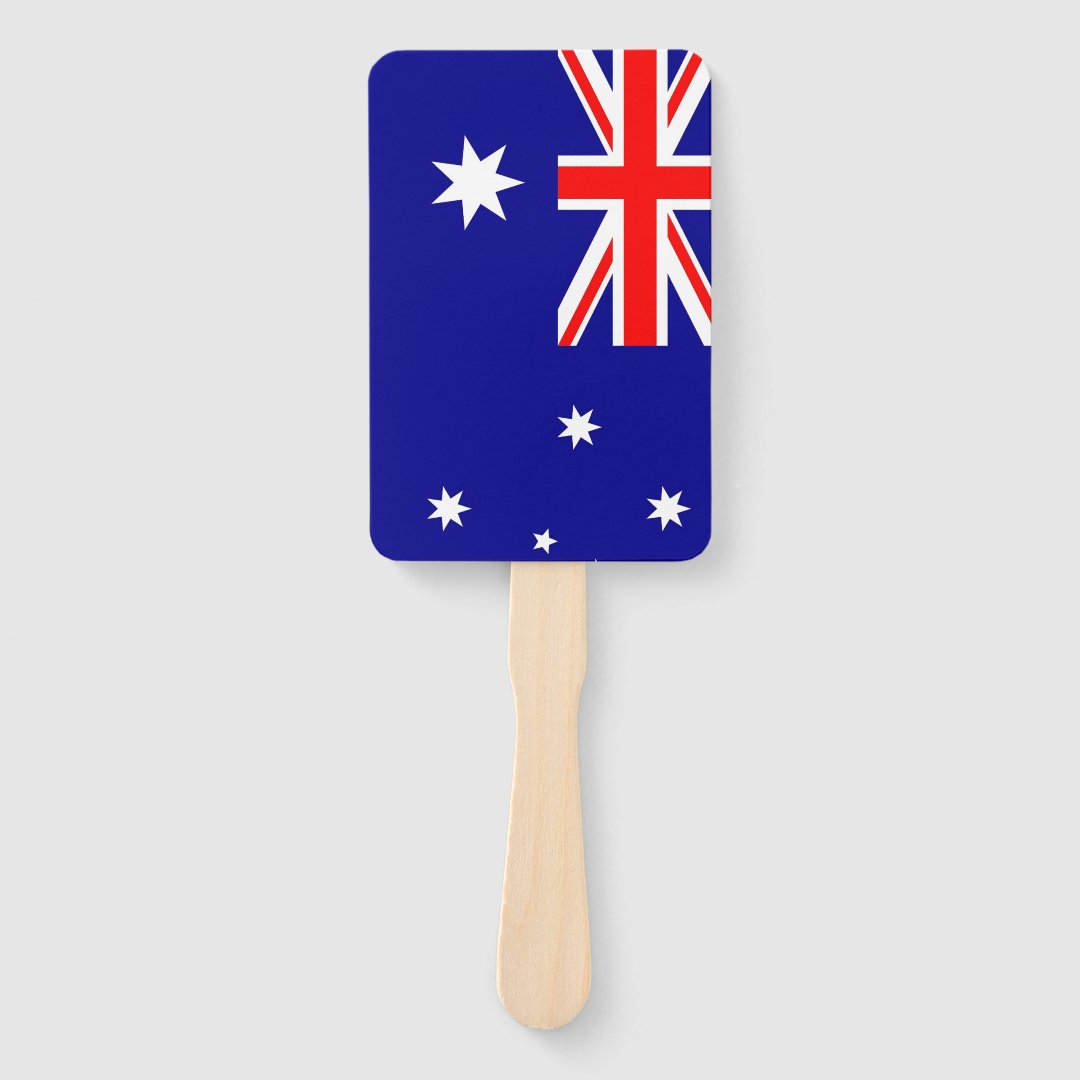 Set of hand fan with flag of Australia | Zazzle