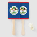 Set of hand fan with flag of Belize | Zazzle