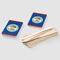 Set of hand fan with flag of Belize | Zazzle
