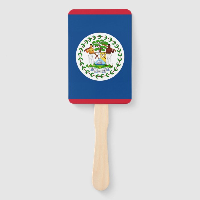 Set of hand fan with flag of Belize | Zazzle.com