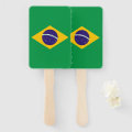 Set of hand fan with flag of Brazil | Zazzle