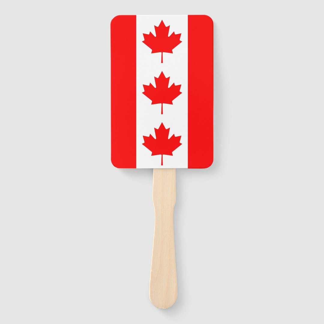 Set of hand fan with flag of Canada | Zazzle