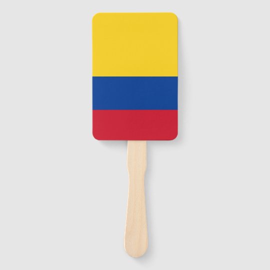 Set of hand fan with flag of Colombia | Zazzle.com