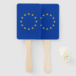 Set of hand fan with flag of European Union | Zazzle