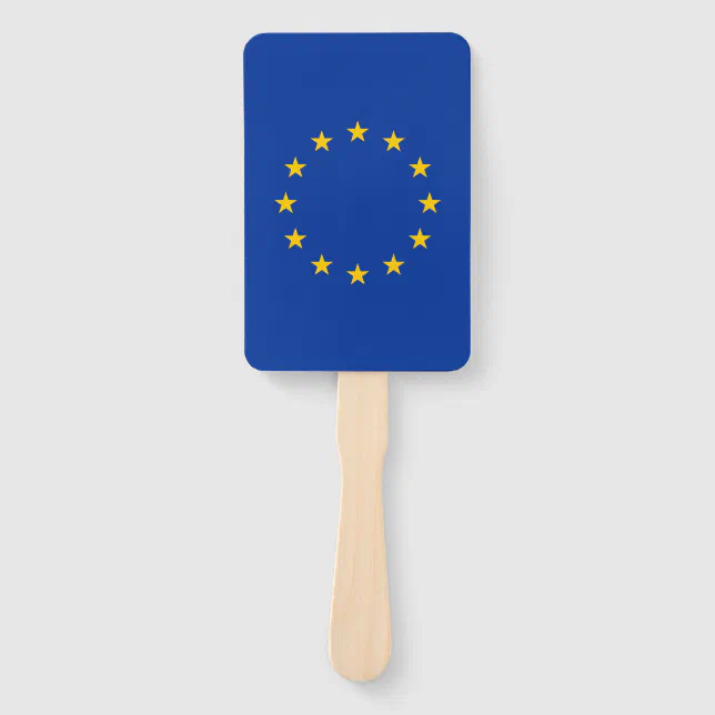 Set of hand fan with flag of European Union | Zazzle