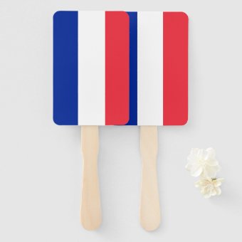Set of hand fan with flag of France | Zazzle