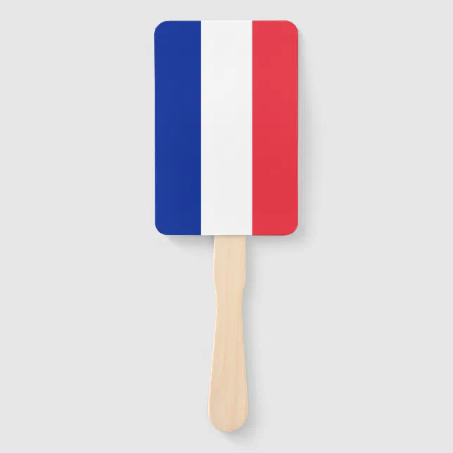 Set of hand fan with flag of France | Zazzle
