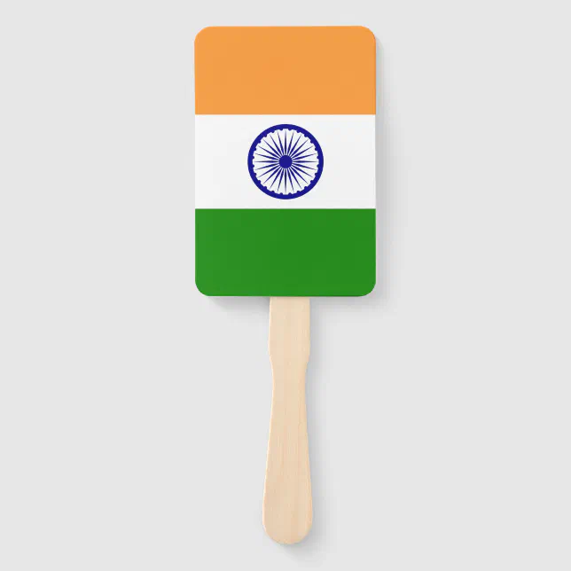 Set of hand fan with flag of India | Zazzle