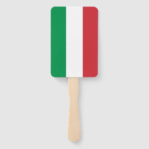 Set of hand fan with flag of Italy | Zazzle