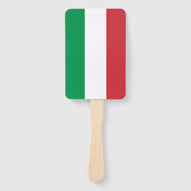 Set of hand fan with flag of Italy | Zazzle