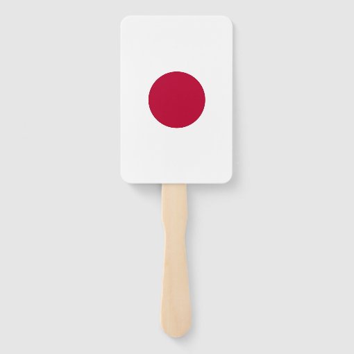 Set of hand fan with flag of Japan | Zazzle