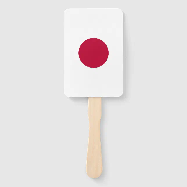 Set of hand fan with flag of Japan | Zazzle