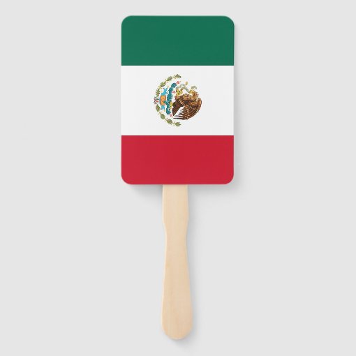 Set of hand fan with flag of Mexico | Zazzle