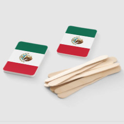 Set of hand fan with flag of Mexico | Zazzle