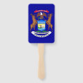 Set of hand fan with flag of Michigan, USA | Zazzle