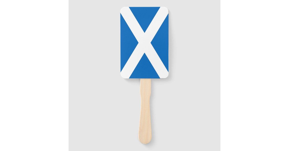 Set of hand fan with flag of Scotland, UK | Zazzle