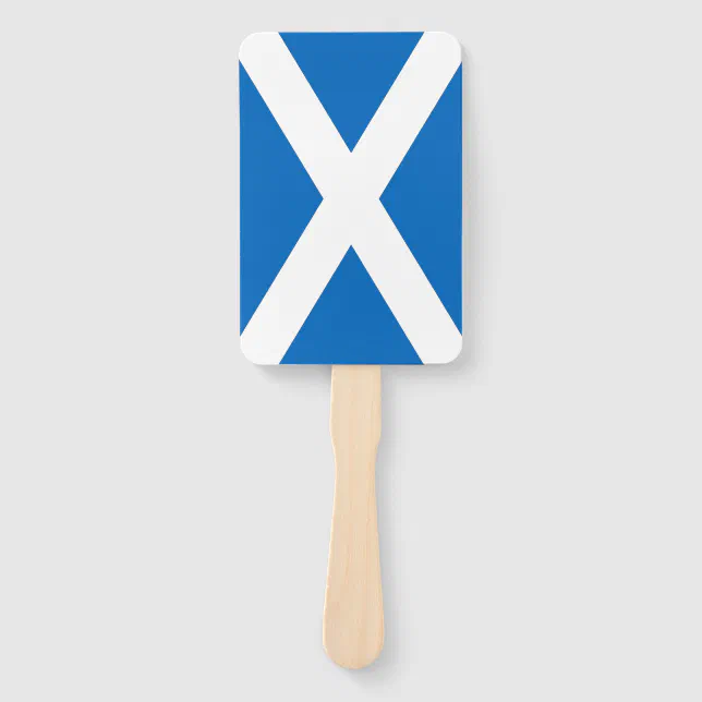 Set of hand fan with flag of Scotland, UK | Zazzle