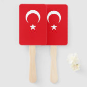 Set of hand fan with flag of Turkey | Zazzle