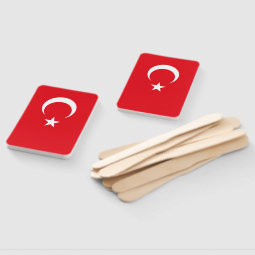 Set of hand fan with flag of Turkey | Zazzle