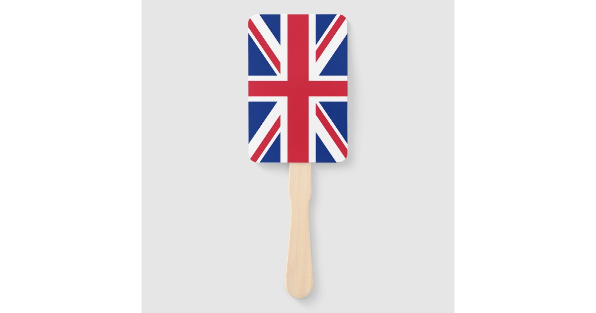 Set of hand fan with flag of United Kingdom | Zazzle