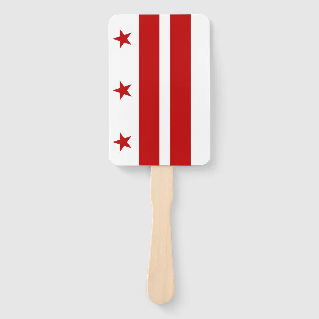 Set of hand fan with flag of Washington DC, USA | Zazzle