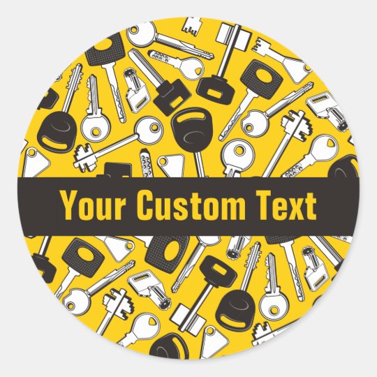 Set of Keys Background Classic Round Sticker | Zazzle.com