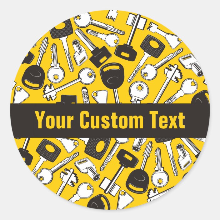 Set of Keys Background Classic Round Sticker | Zazzle.com