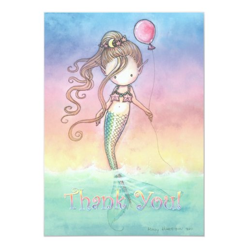 Set of Mermaid Thank You Cards | Zazzle