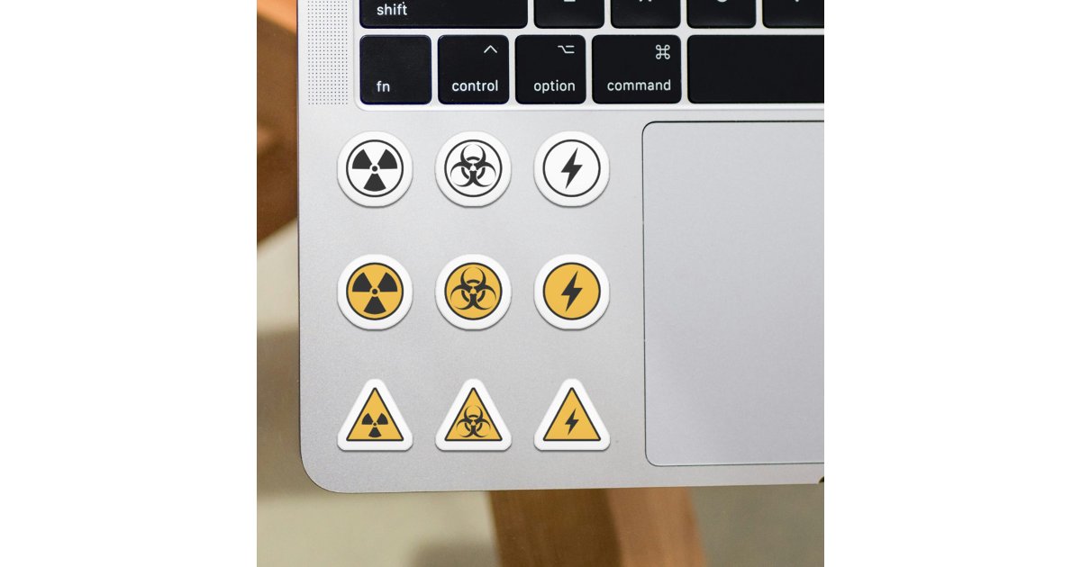 Set of Toxic & Warning Stickers | Zazzle